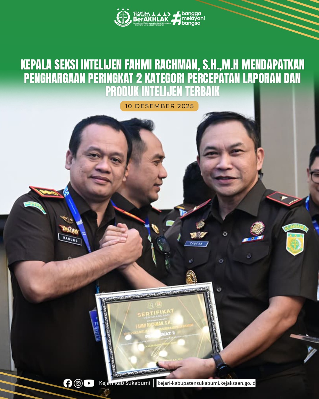 Kasintelijen Kejari Kabupaten Sukabumi Raih Peringkat Kedua Percepatan ...